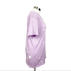 Chaser | Tops | Chaser Lavender Heart Tshirt Large | Poshmark